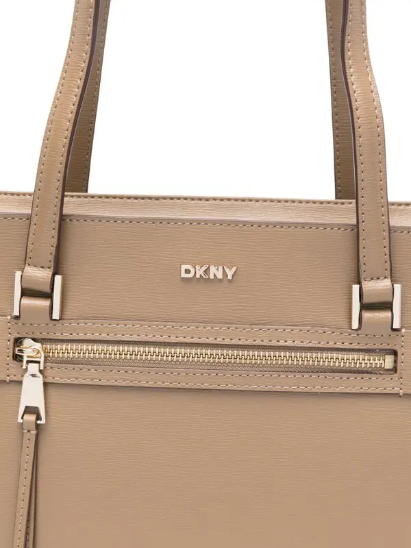 Dkny Logo-lettering Tote Bag - Neutrals