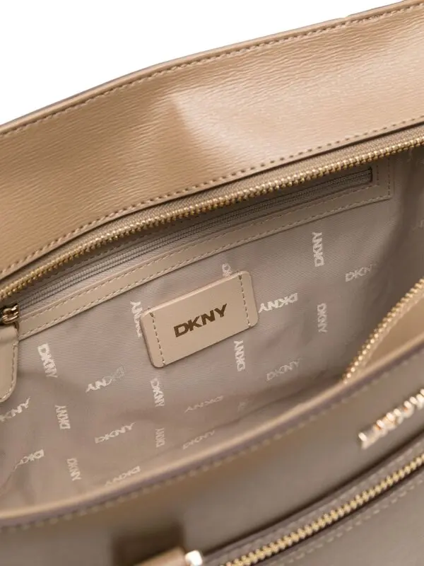 Dkny Logo-lettering Tote Bag - Neutrals