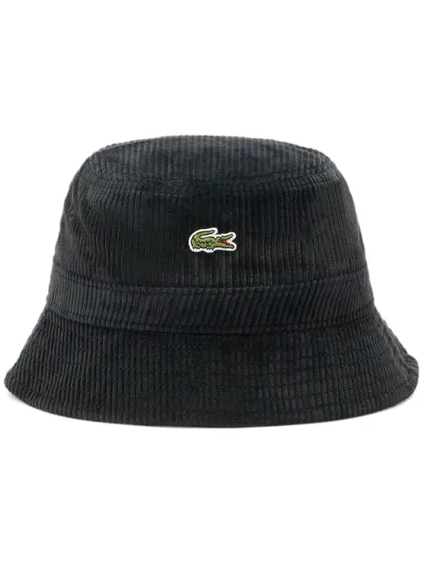 Lacoste Corduroy Bucket Hat - Black