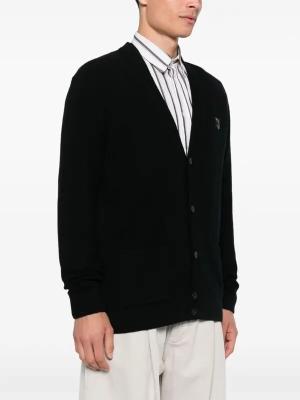 Maison Kitsuné Bold Fox Head-patch Cardigan - Black