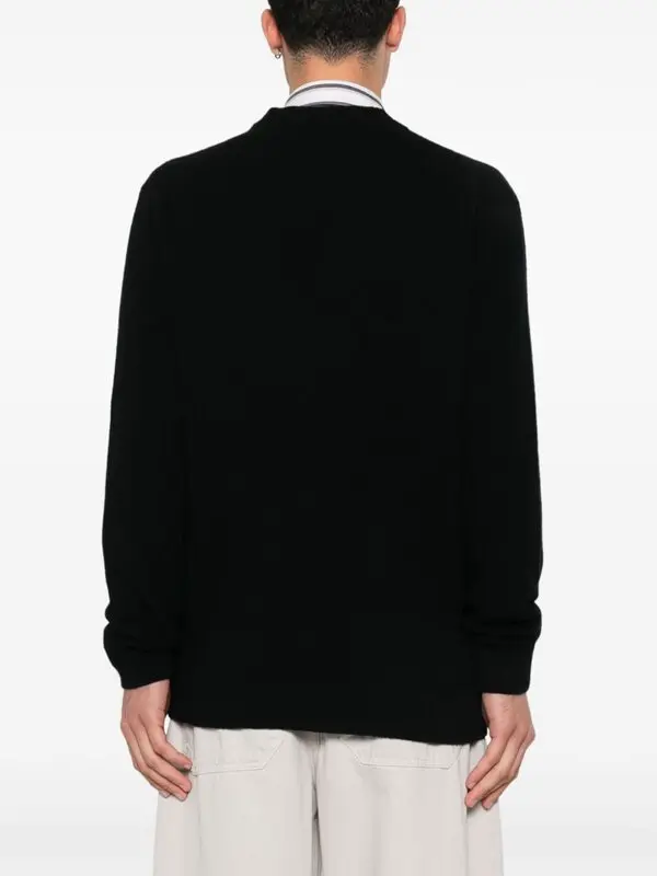 Maison Kitsuné Bold Fox Head-patch Cardigan - Black