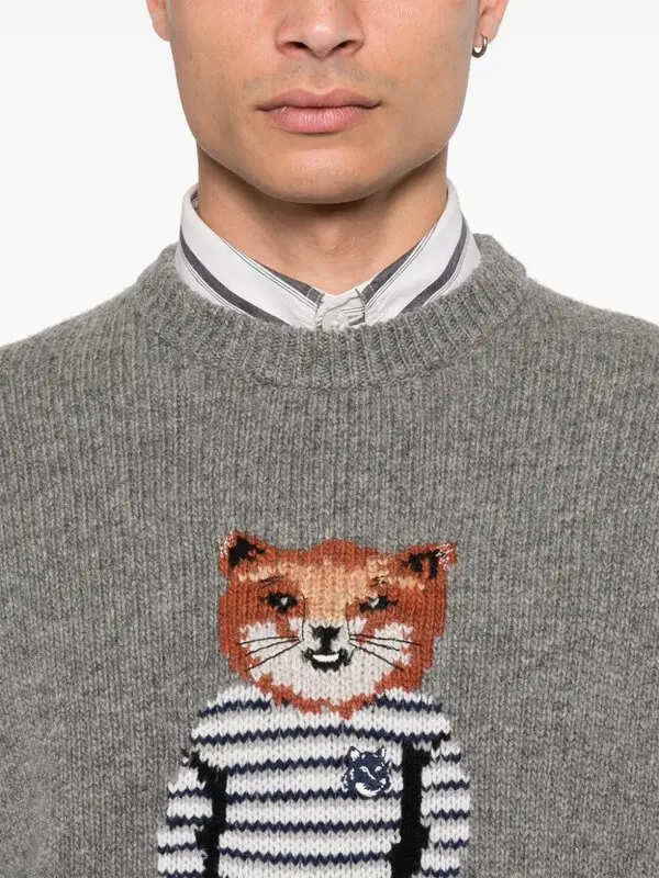 Maison Kitsuné Dressed Fox-intarsia Sweater