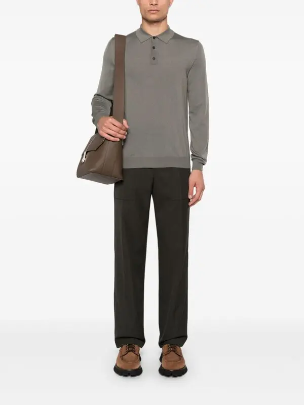 ZANONE Knitted Polo Shirt - Green
