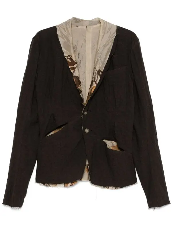 CHIAHUNG SU Contrasting-trim Blazer