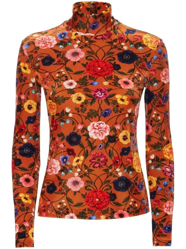 La DoubleJ Floral Turtleneck