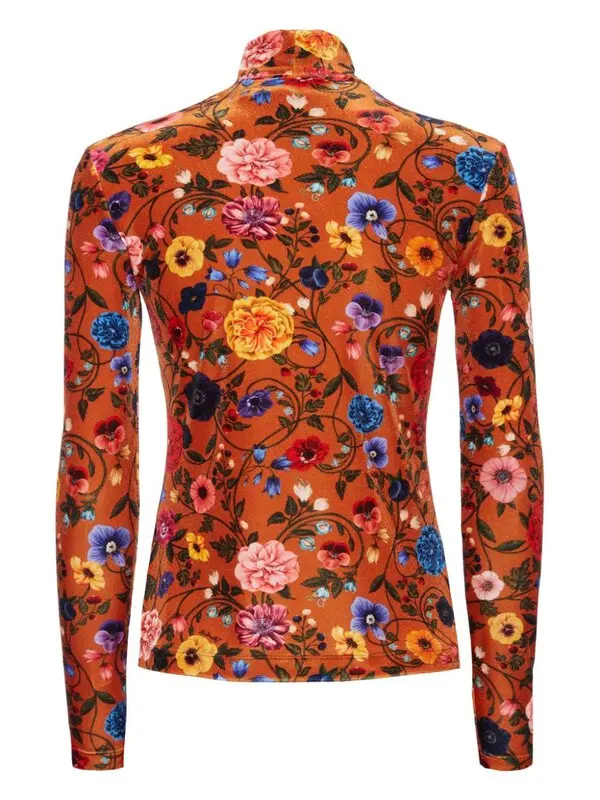 La DoubleJ Floral Turtleneck