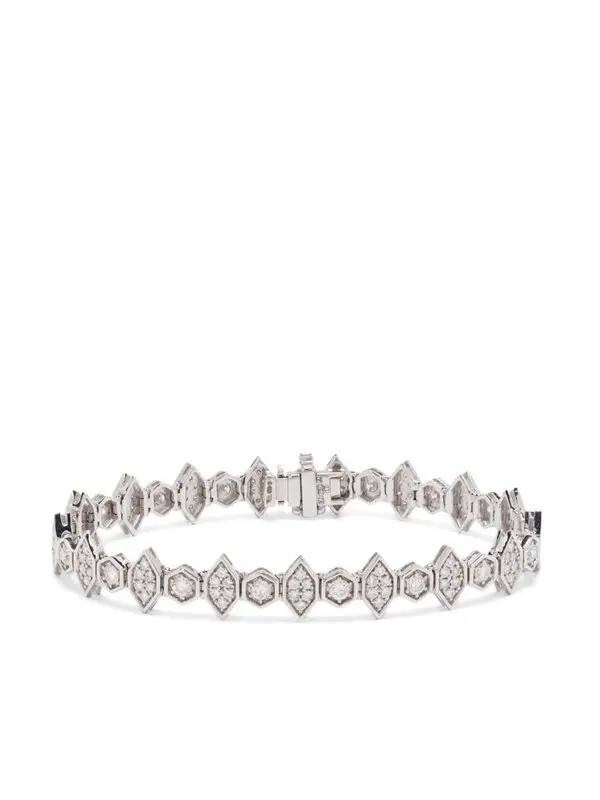 KOLOURS JEWELRY 18kt White Gold Diamond Bracelet - Silver