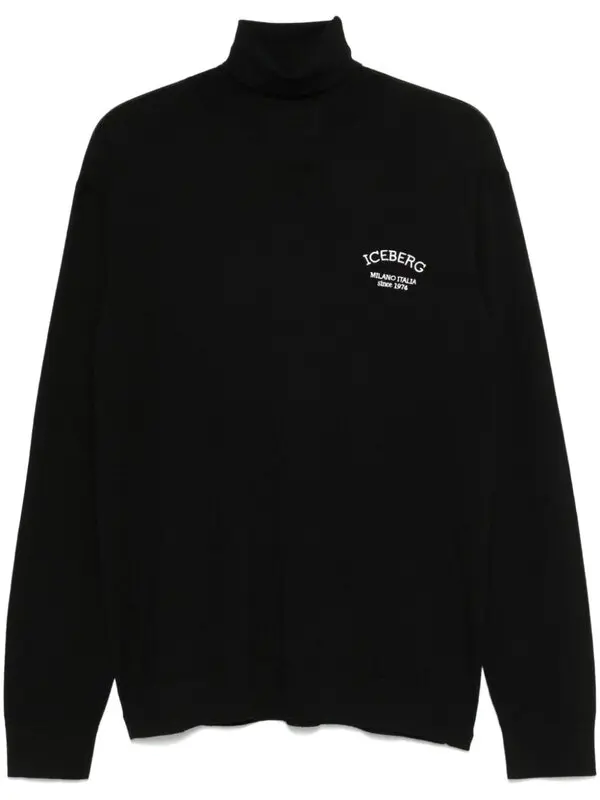 Iceberg Turtleneck Virgin Wool Sweater