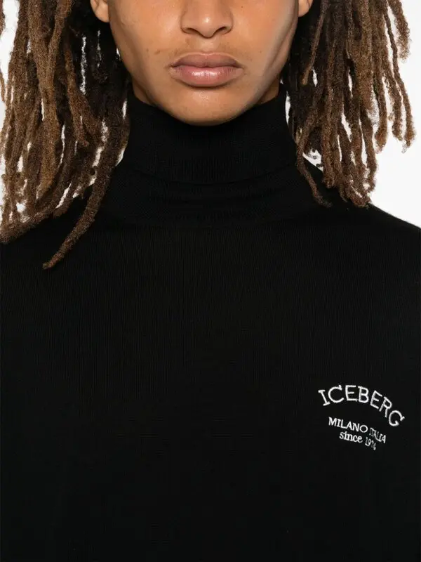 Iceberg Turtleneck Virgin Wool Sweater