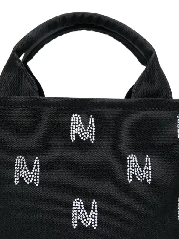 MSGM Crystal-embellished Logo Tote Bag