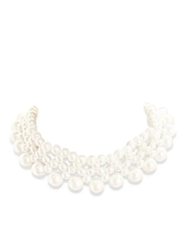 HZMER JEWELLERY Faux-pearl Necklace - White