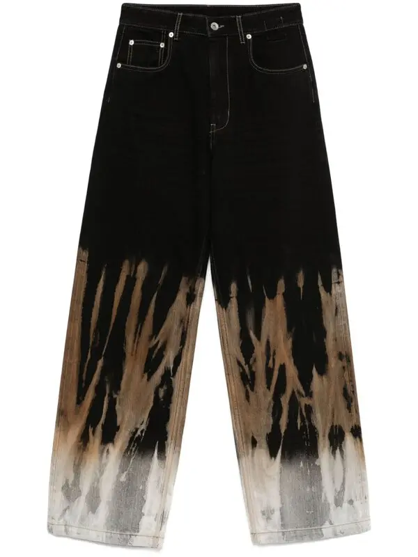 Rick Owens Geth' Wide Leg Jeans - Black