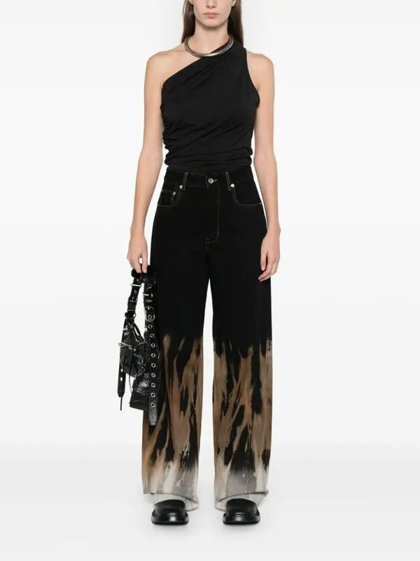 Rick Owens Geth' Wide Leg Jeans - Black