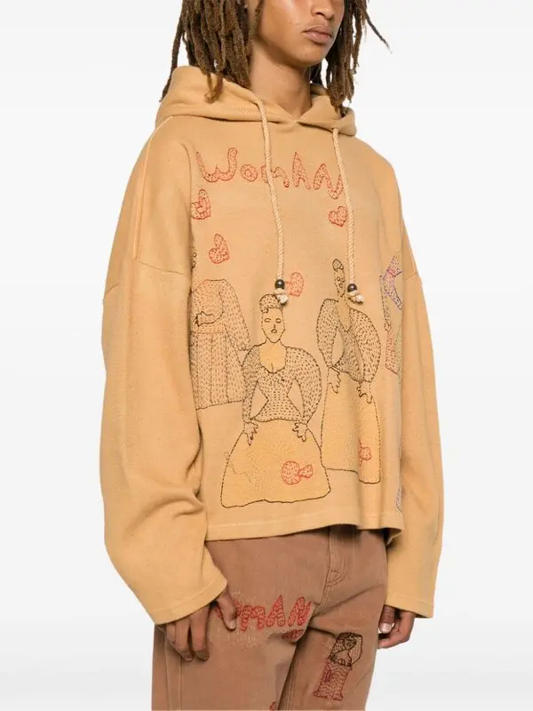 GLASS CYPRESS Motif-embroidered Hoodie