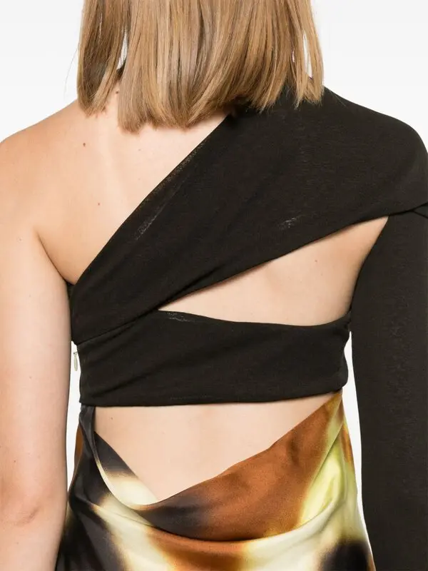 Nanushka Draped-detail Open-back Midi Dress