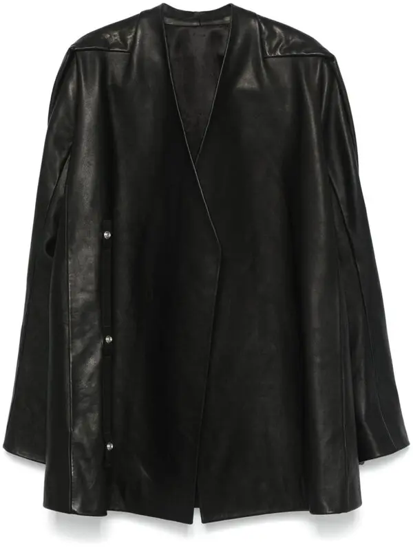 Rick Owens Officer Leather Coat