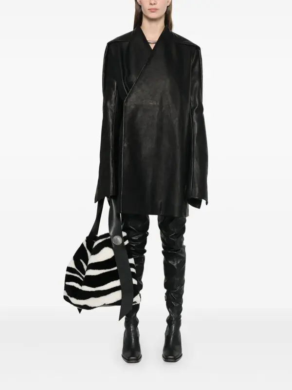 Rick Owens Officer Leather Coat
