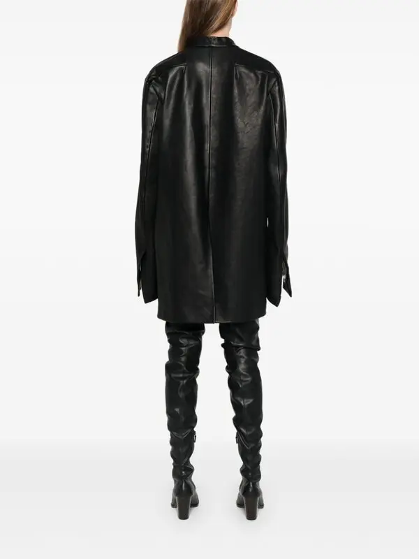 Rick Owens Officer Leather Coat