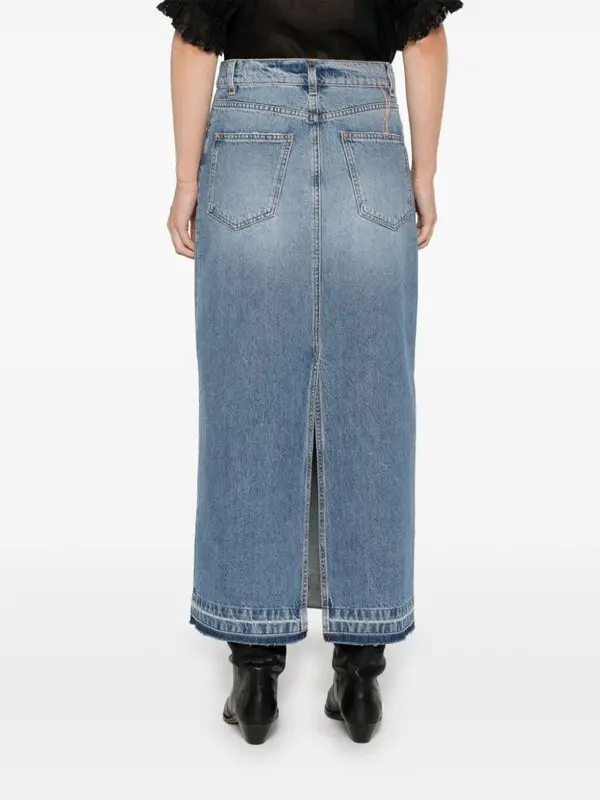 FORTELA Five-pocket Denim Midi Skirt - Blue