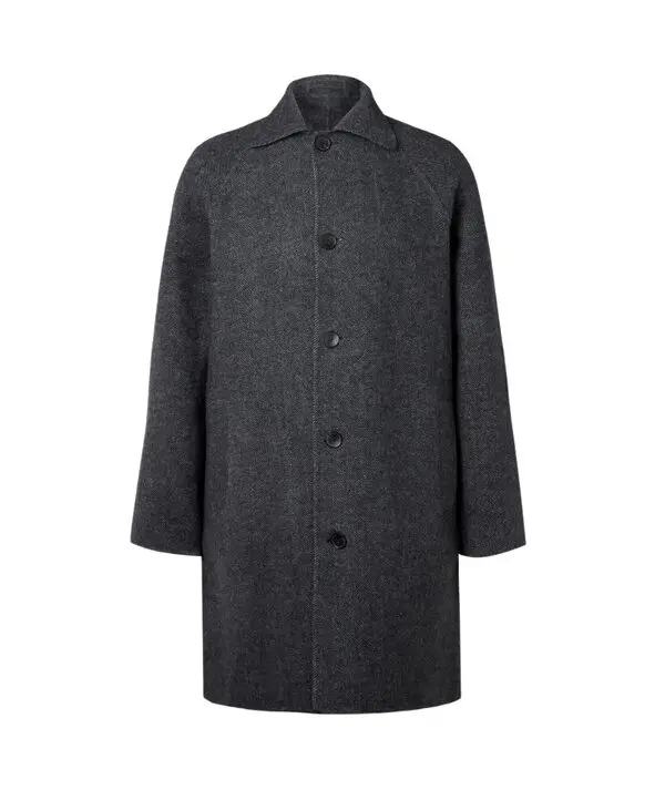 Mr P. Herringbone Wool And Cashmere-blend Flannel Coat
