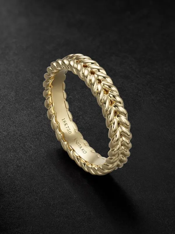 ANITA KO 18-karat Braided Ring - Gold