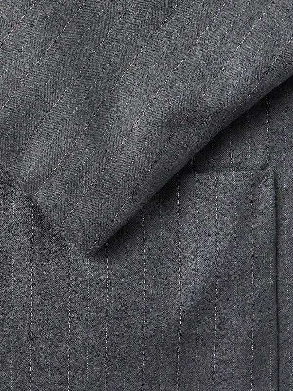 Auralee Unstructured Pinstriped Wool-blend Twill Suit Jacket