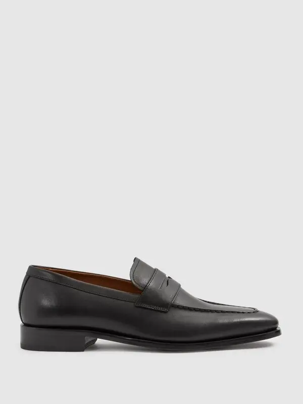 REISS Gartlett Leather Saddle Loafers