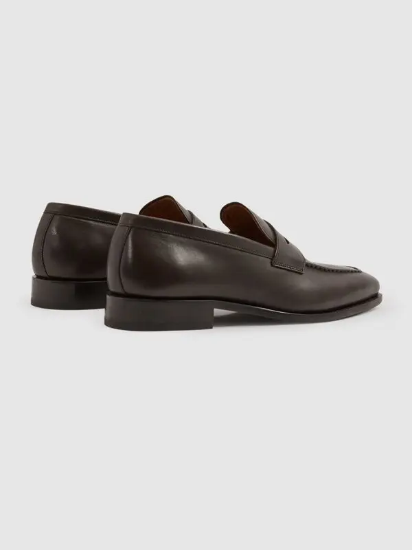 REISS Gartlett Leather Saddle Loafers