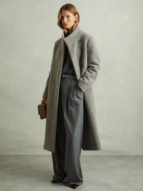 REISS Dahlia Knitted Coat