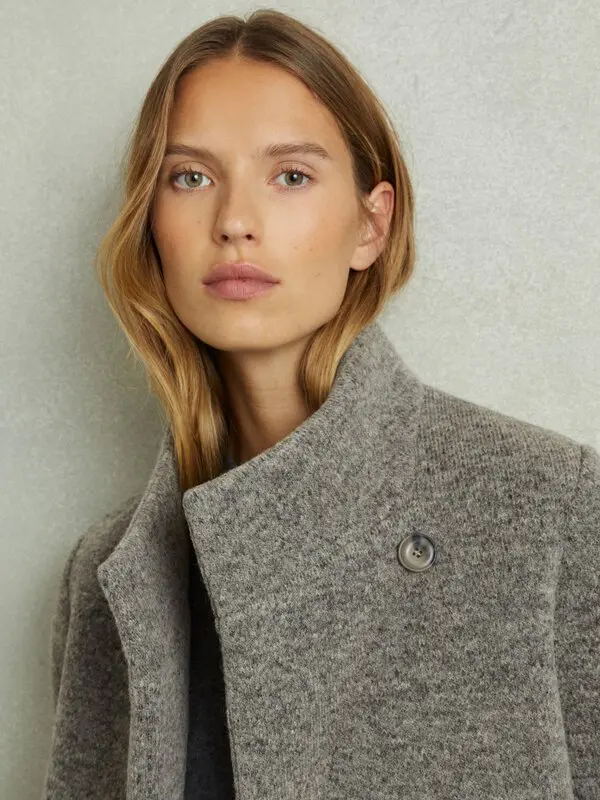 REISS Dahlia Knitted Coat