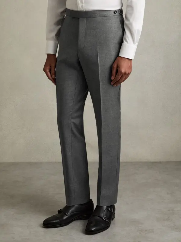 REISS Aspire Slim-fit Wool Trousers - Grey