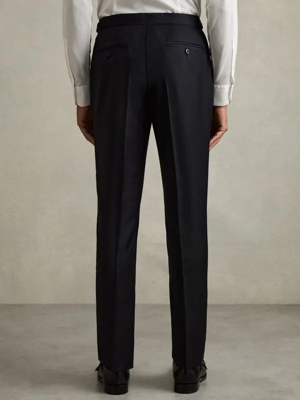 REISS Aspire Slim-fit Wool Trousers - Navy
