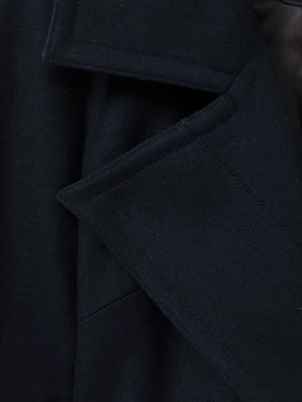 REISS Rae Wool-blend Double-breasted Coat With Cashmere