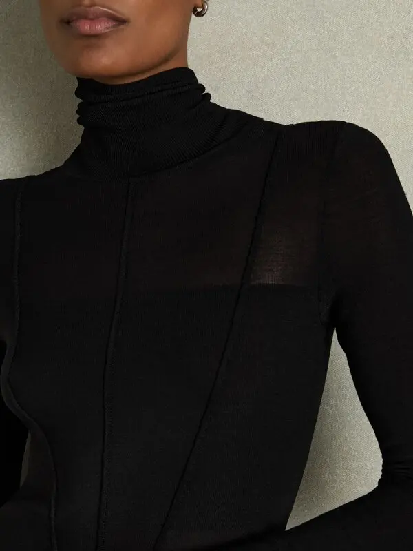 REISS Serena Seamed Top