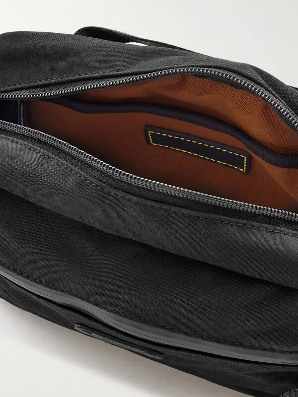 MASTER-PIECE CO Root S Leather-trimmed Nylon Messenger Bag