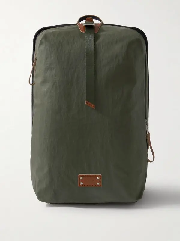 MASTER-PIECE CO Bump L Canvas And Leather-trimmed Cordura® Nylon Backpack - Green