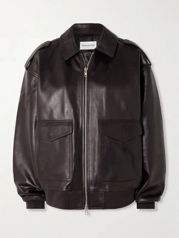 THE FRANKIE SHOP Viper Oversized Leather Jacket