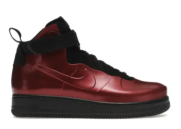 Nike Air Force 1 Foamposite Cupin High-top Sneakers - Red/black