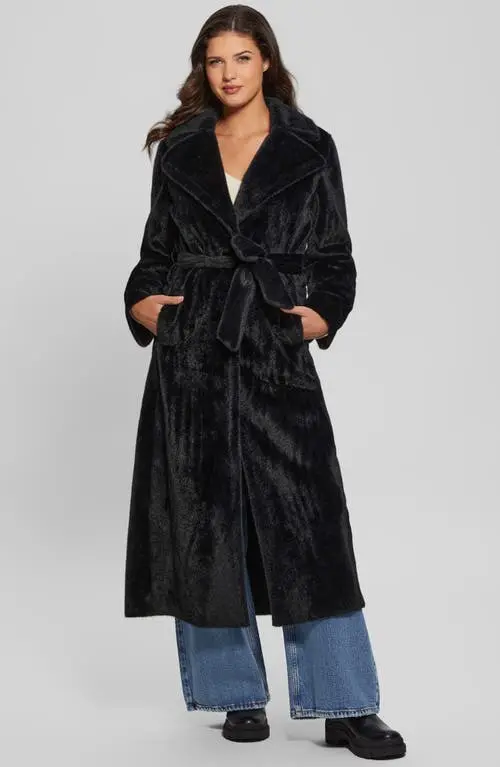Guess Ada Faux Fur Long Coat