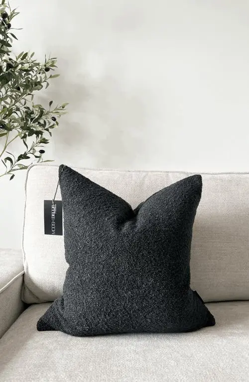 MODISH DECOR PILLOWS Bouclé Accent Pillow Cover - Pitch