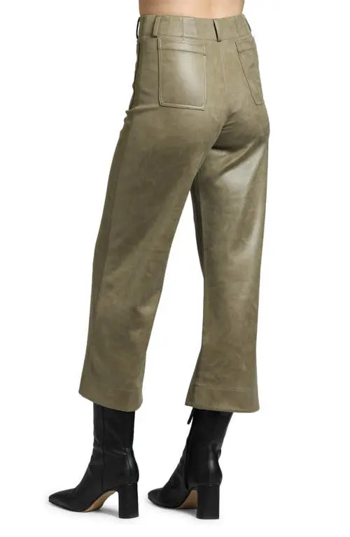 APNY High-waisted Faux Leather Wide Leg Pants