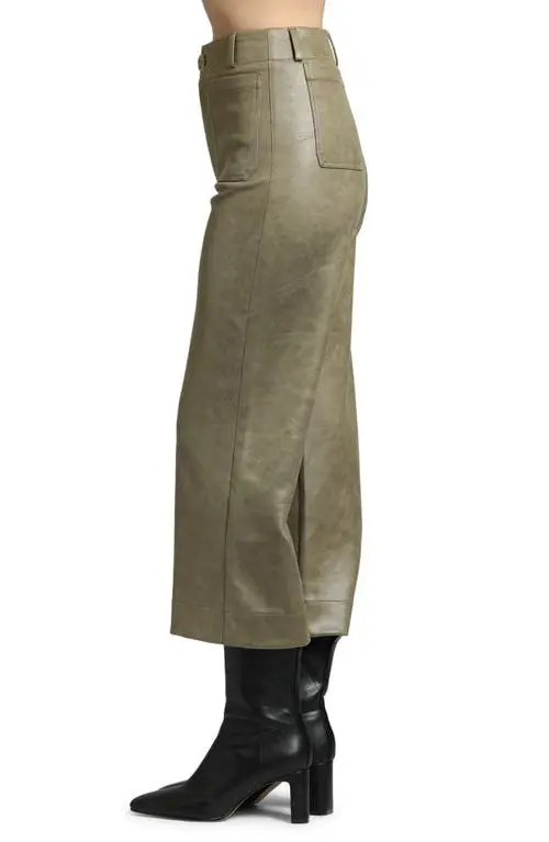 APNY High-waisted Faux Leather Wide Leg Pants
