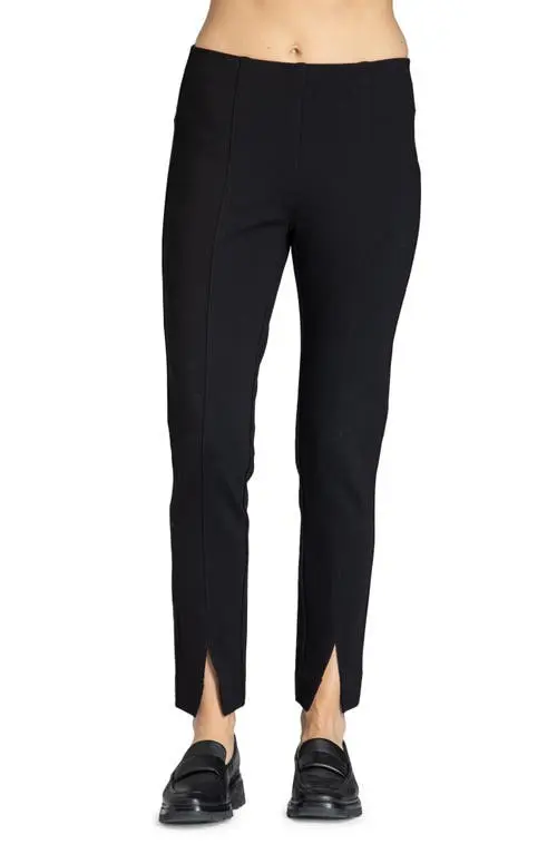 APNY Split Hem Pull-on Crop Slim Pants - Black