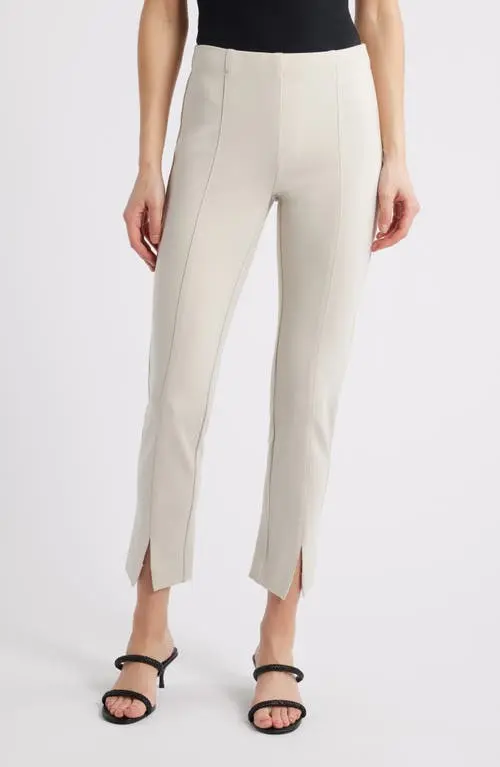 APNY Split Hem Pull-on Crop Slim Pants - Champagne