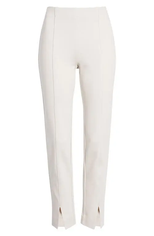 APNY Split Hem Pull-on Crop Slim Pants - Champagne