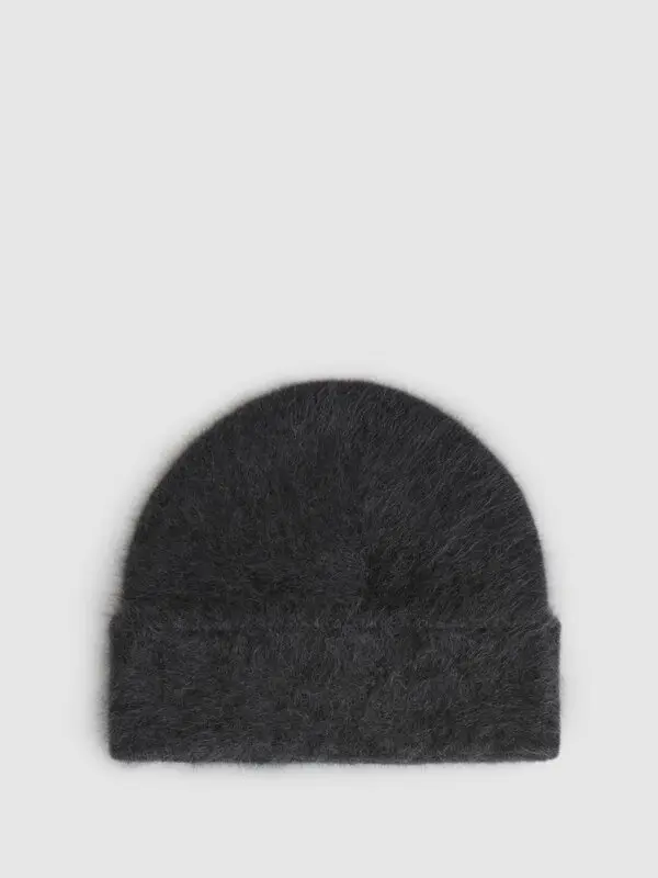 REISS Alba Cashmere Beanie - Charcoal