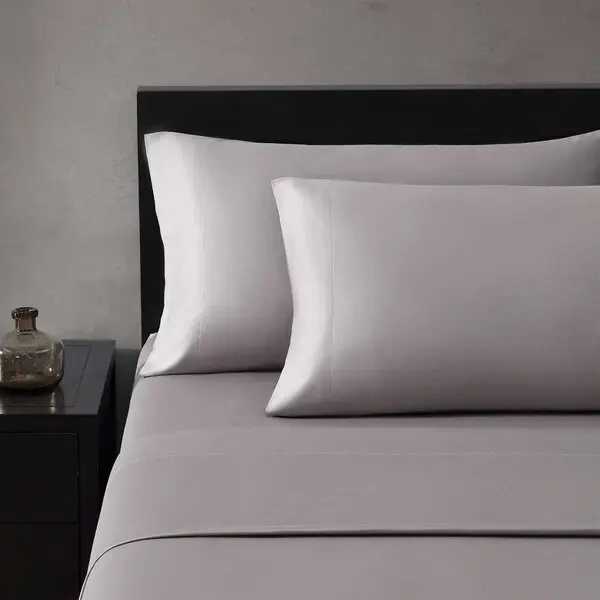 Vera Wang Solid T800 Sateen Cvc Sheet Set - Plum