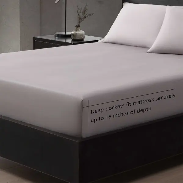 Vera Wang Solid T800 Sateen Cvc Sheet Set - Plum