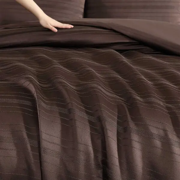 Vera Wang Illusion Lines 3 Piece Duvet Cover Set, King
