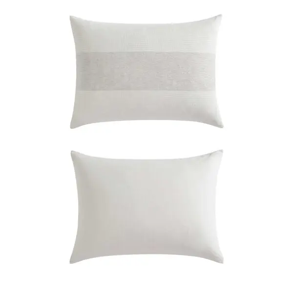 Vera Wang Chenille Waffle Stripe 3 Piece Comforter Set, Queen